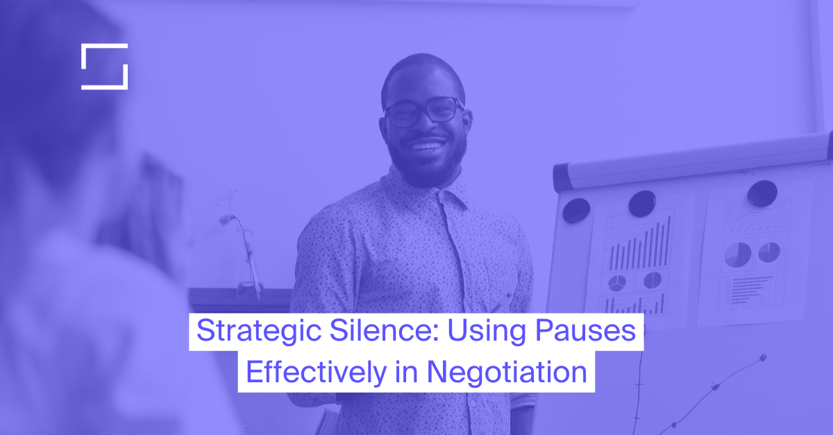 Strategic silence using pauses effectively in negotiation